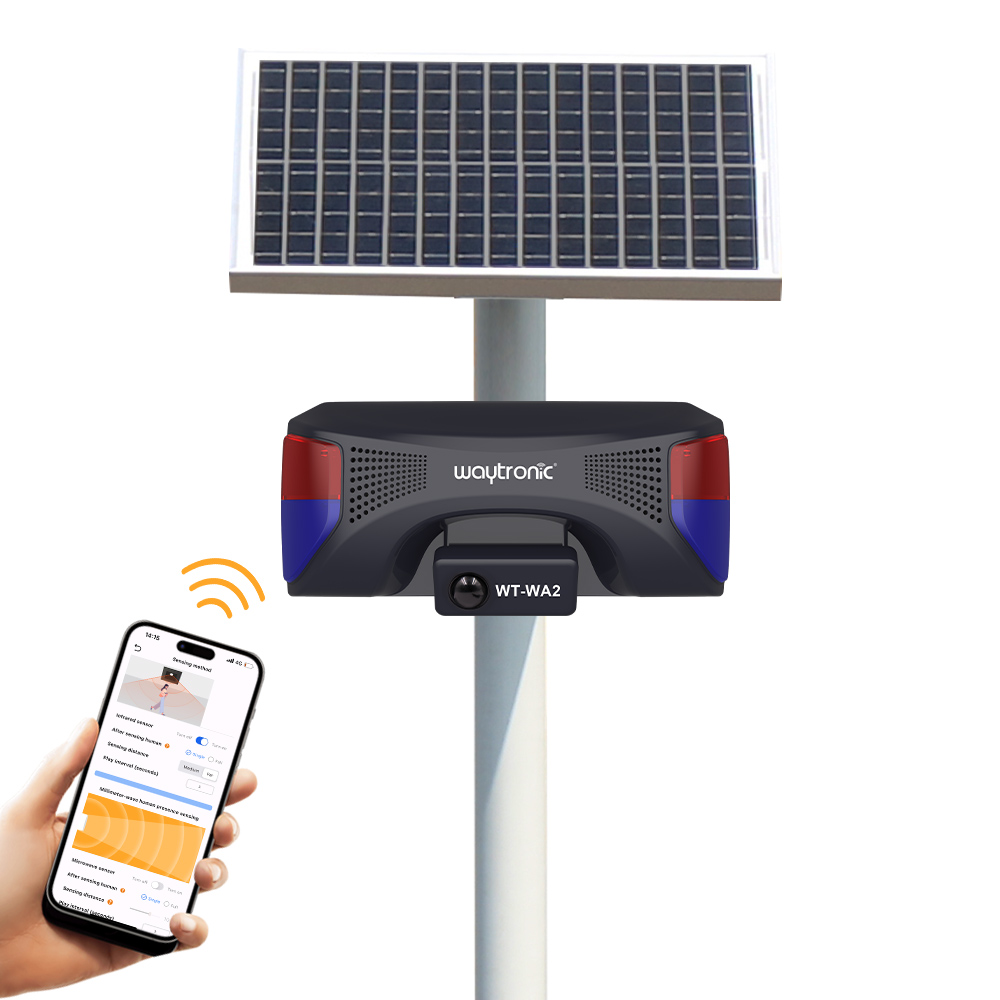 Outdoor Solar Motion Sensor Alarm Siren (WT-WA2) - Waytronic Motion ...